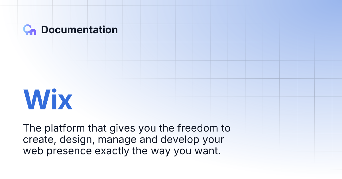 Wix | Documentation
